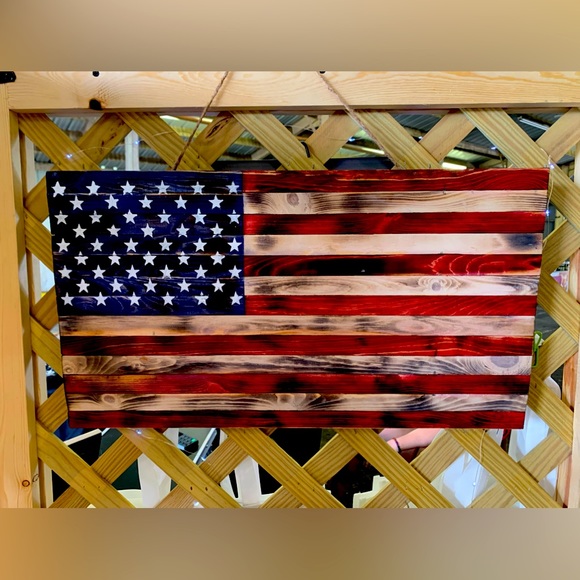 Hand Crafted | Art | Handmade Rustic American Flag | Poshmark